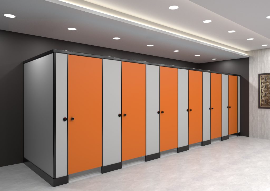 Classic Nylon Shoe Toilet Partition | T-Line